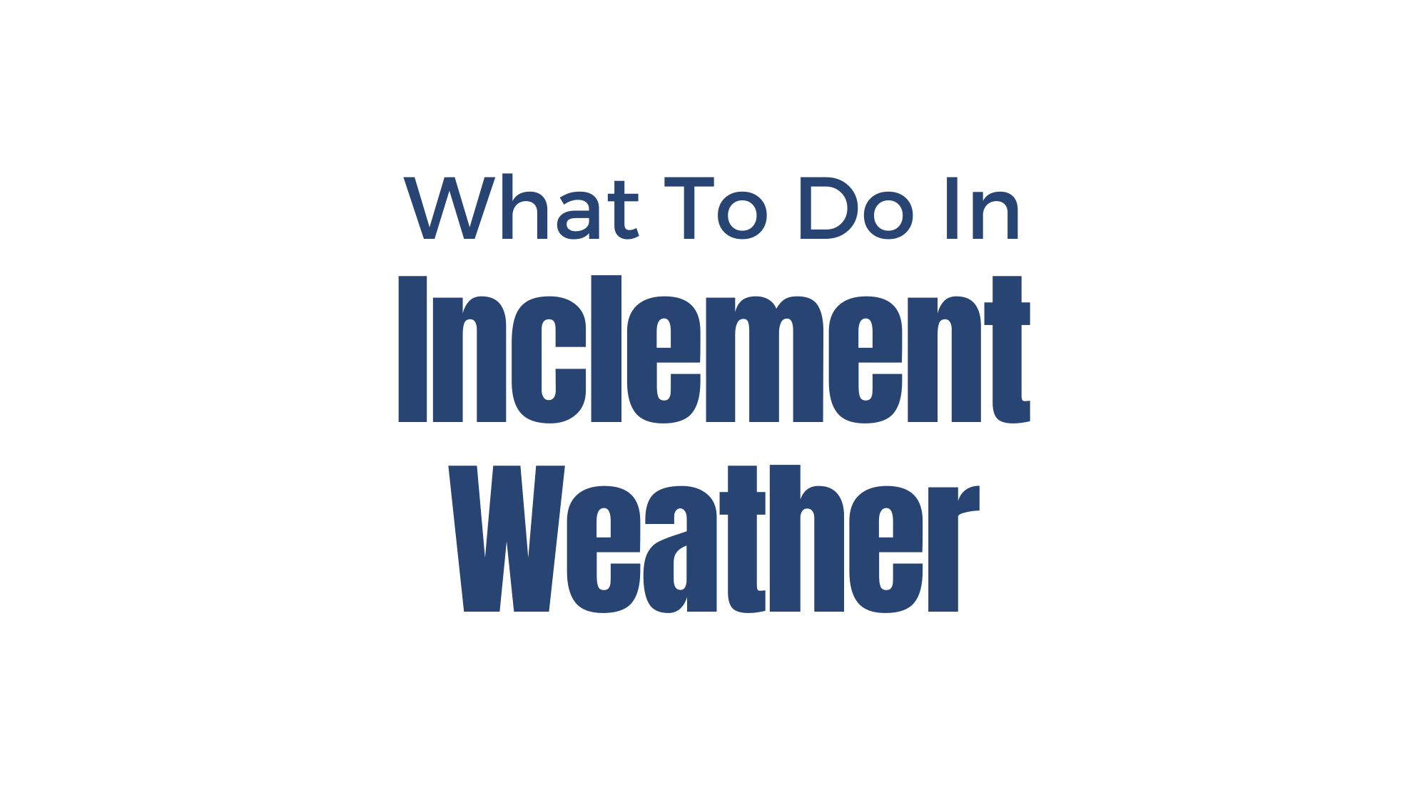 What to do in Inclement Weather - The Pilates Studio